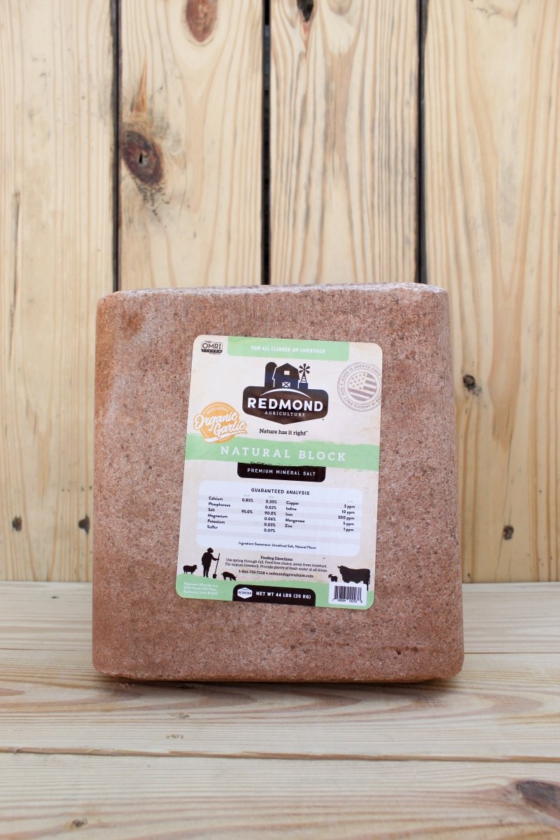 Redmond Agriculture Natural Salt Block with Garlic - 44 lb — Seven ...